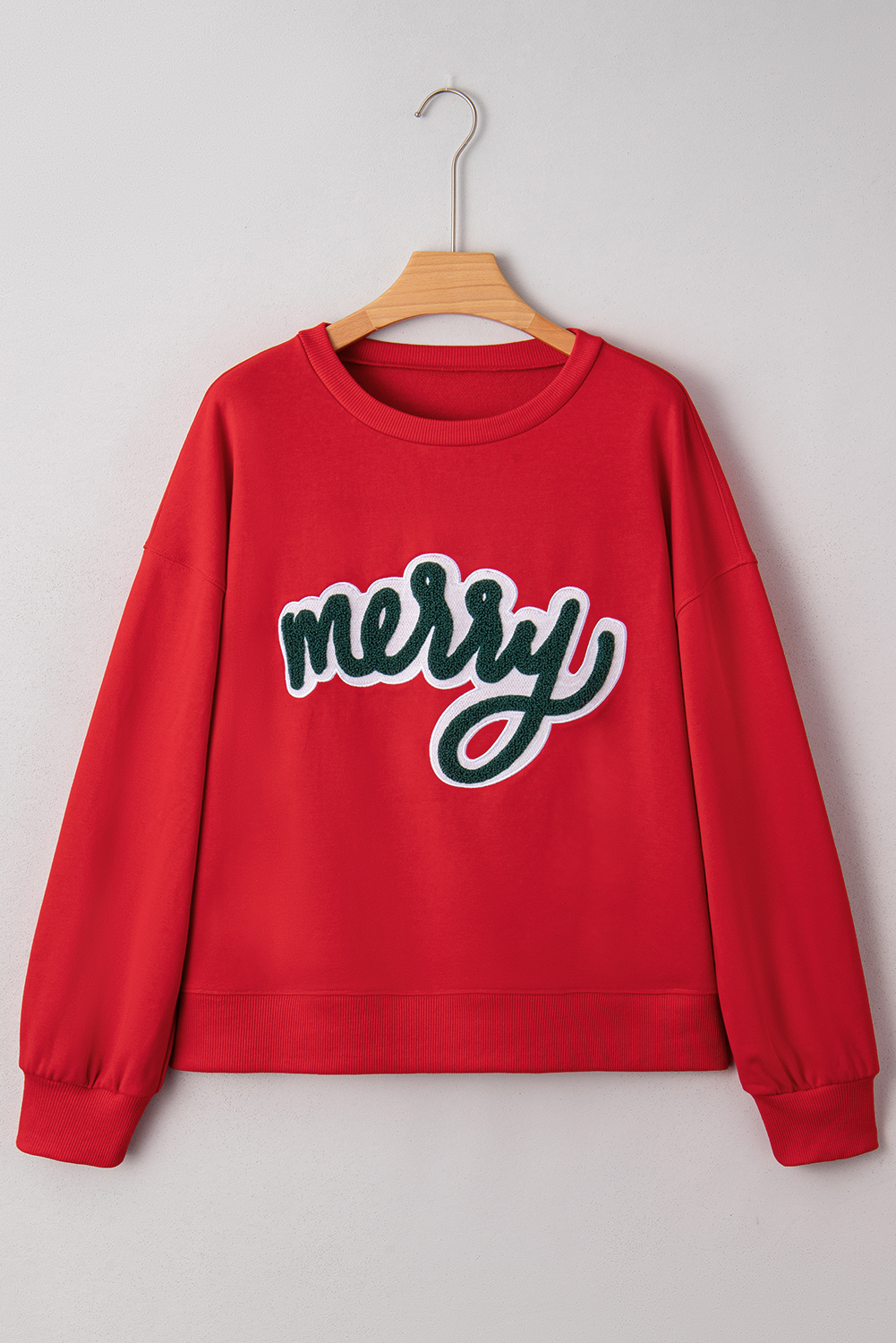 $15.03 Fiery Red merry Holiday Christmas Graphic Sweatshirt Wholesale ...
